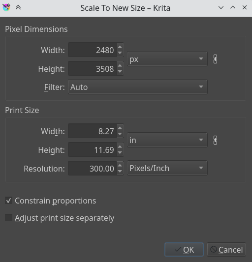 Resizing Images For Digital Print Krita 